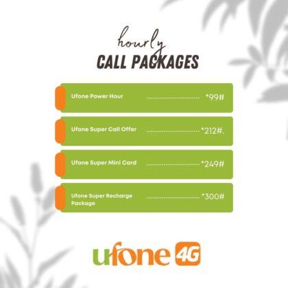 Ufone Call Packages: Hourly, Daily, Weekly, Monthly